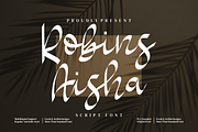 Robins Aisha - Script style font, a Script Font by mahstudios