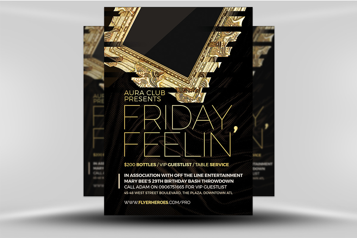 Friday Feelin' Flyer Template, a Flyer Template by FlyerHeroes