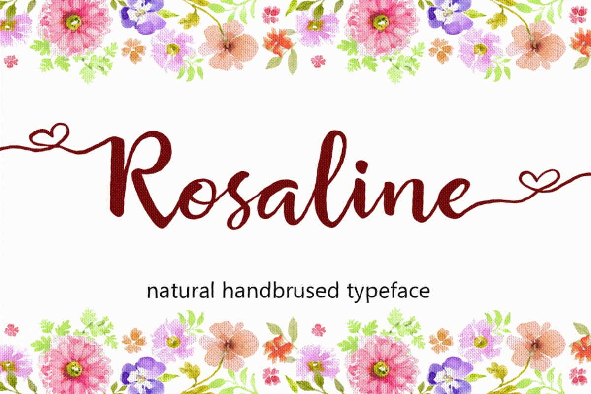 Rosaline, a Script Font by Byuly Ayika