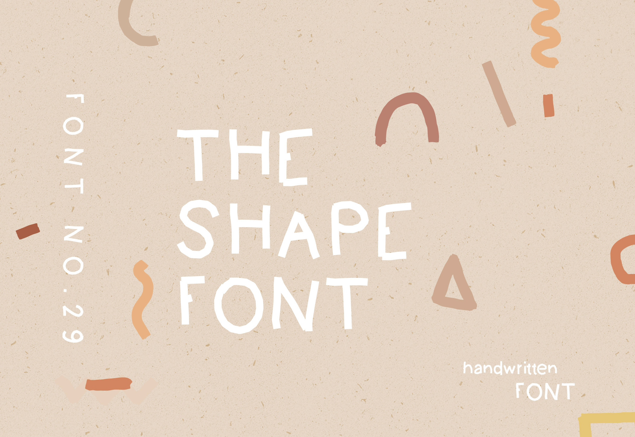THE SHAPE FONT / bonus illustrations, a Font by KruthDesign