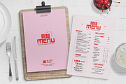 Pink Menu Template, a Flyer Template by BrandPacks
