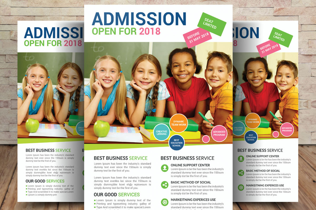 School Education Flyer, a Flyer Template by graphicforest