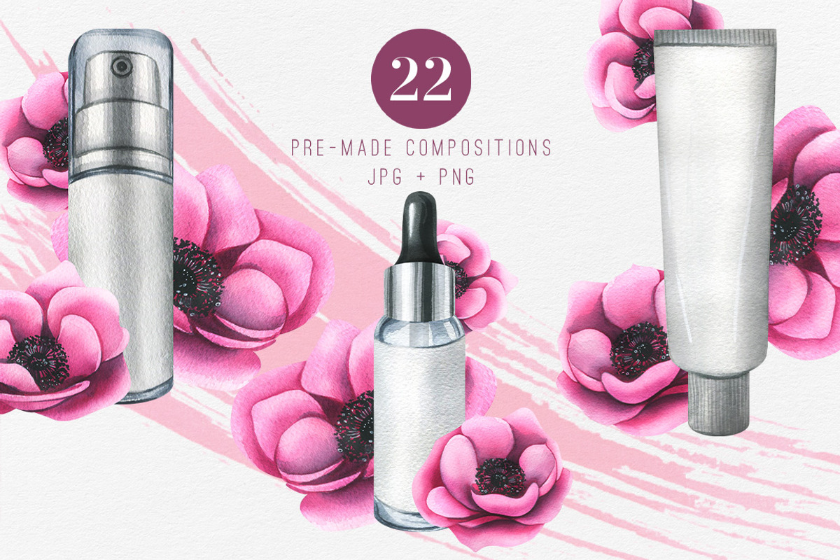 Eye cosmetics watercolor clipart, an Object Illustration by NATASHA CHU