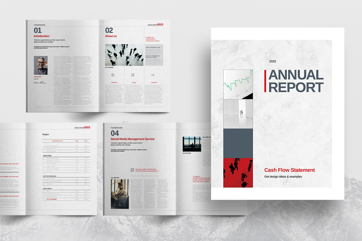 Gray Annual Report Template