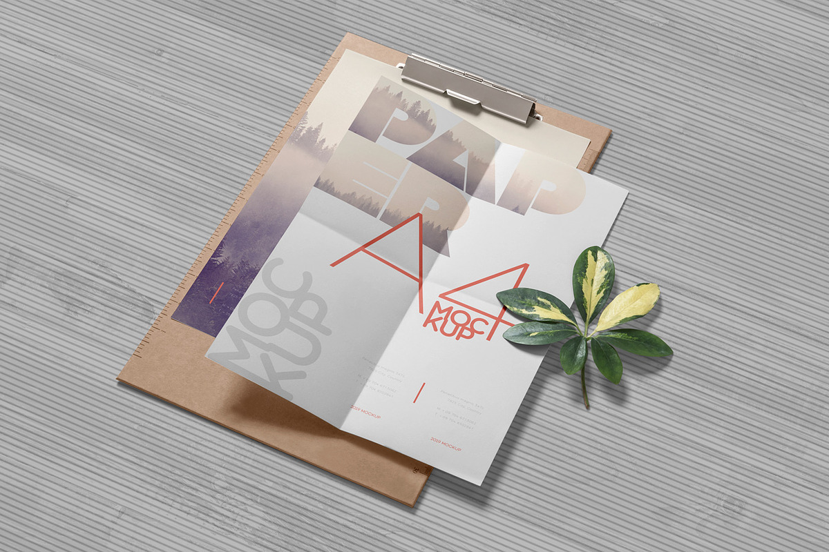 Realistic Paper Mockups, a Stationery Template by ZippyPixels