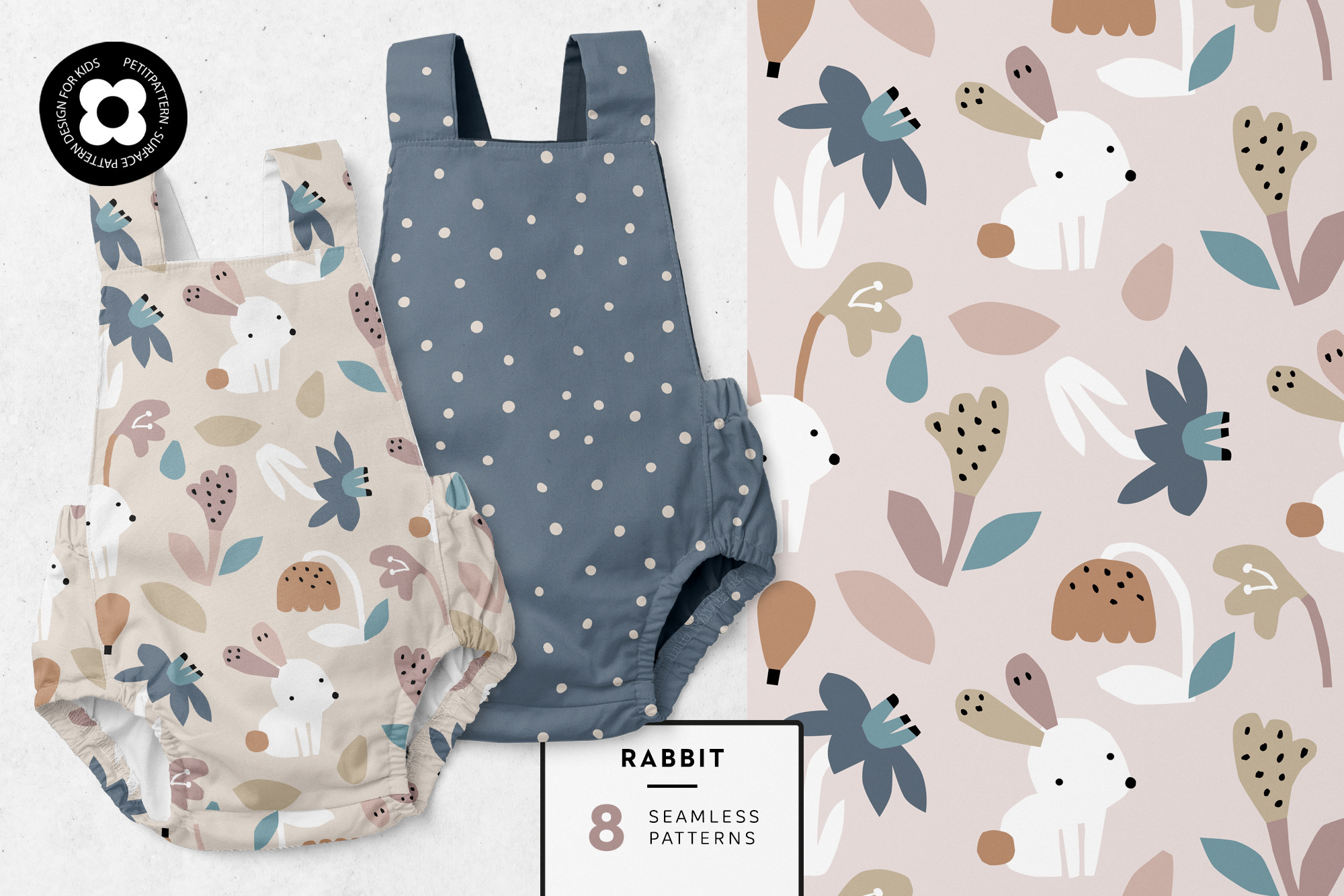 Rabbit pattern collection, a Pattern Graphic by Muriel Petitpattern
