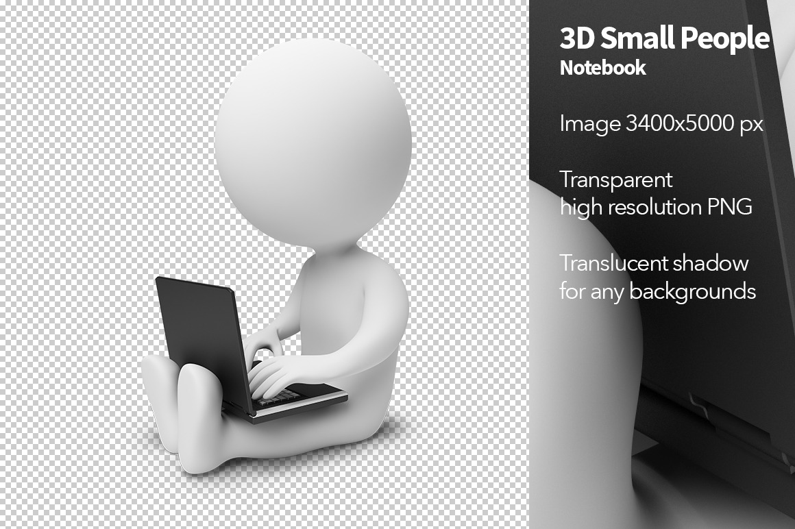 3D Small People - Notebook, a Person Illustration by Anatoly ...