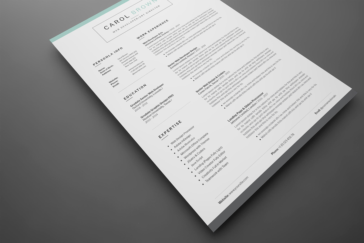 Resume Template 3 Page | CV Template, a Resume Template by UX-group