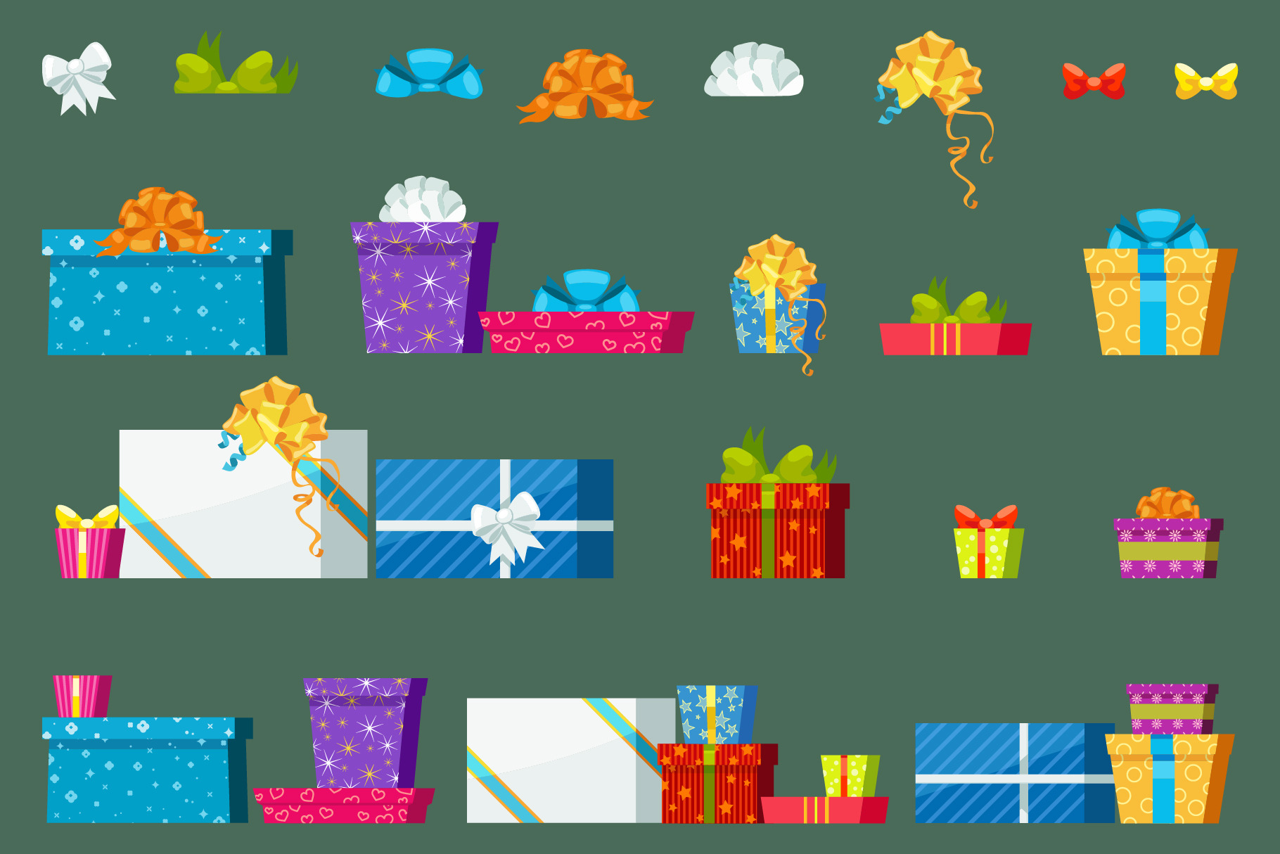 Gift boxes pack for celebration, an Object Graphic by Pykodelbi