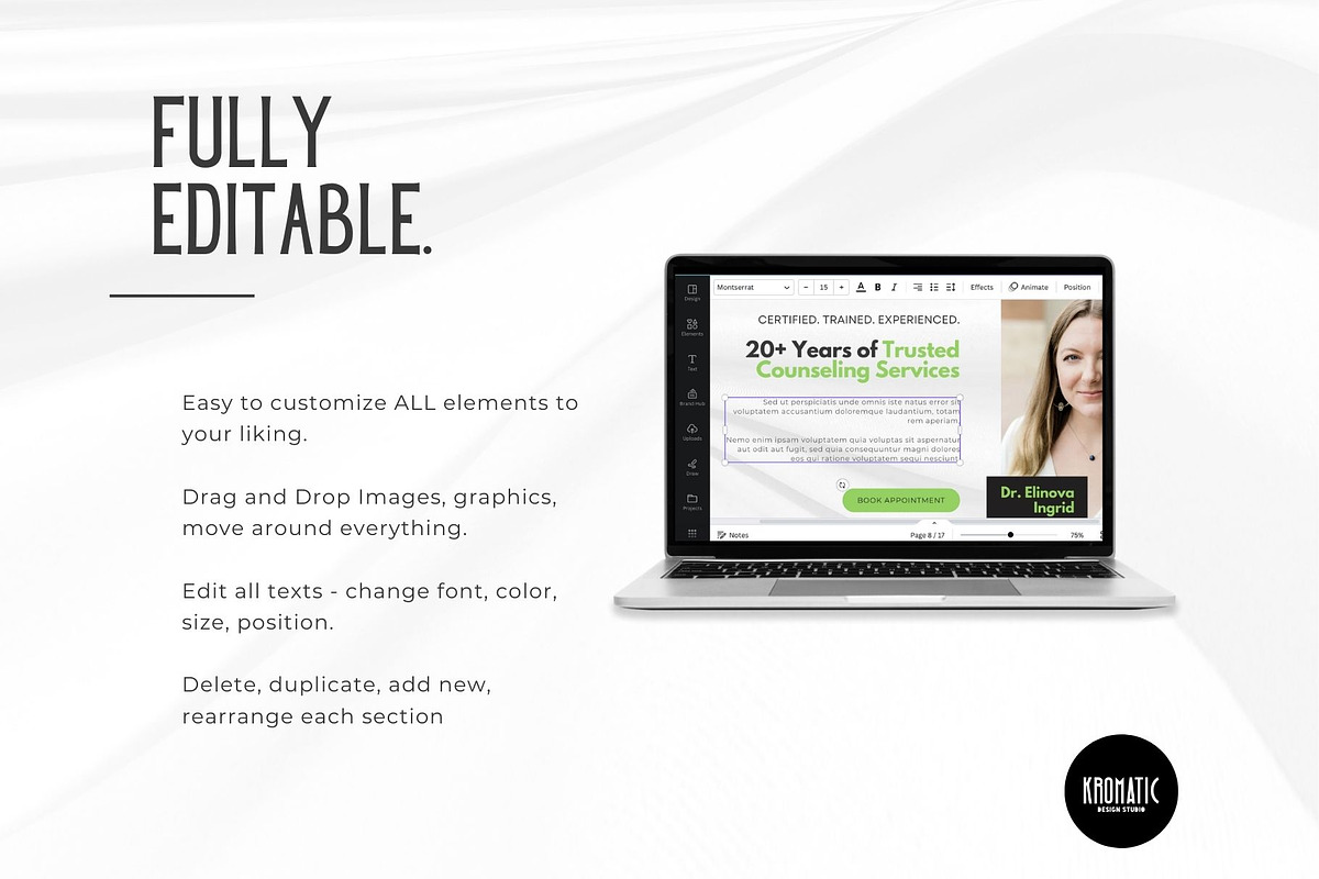 Counseling Canva Website Template