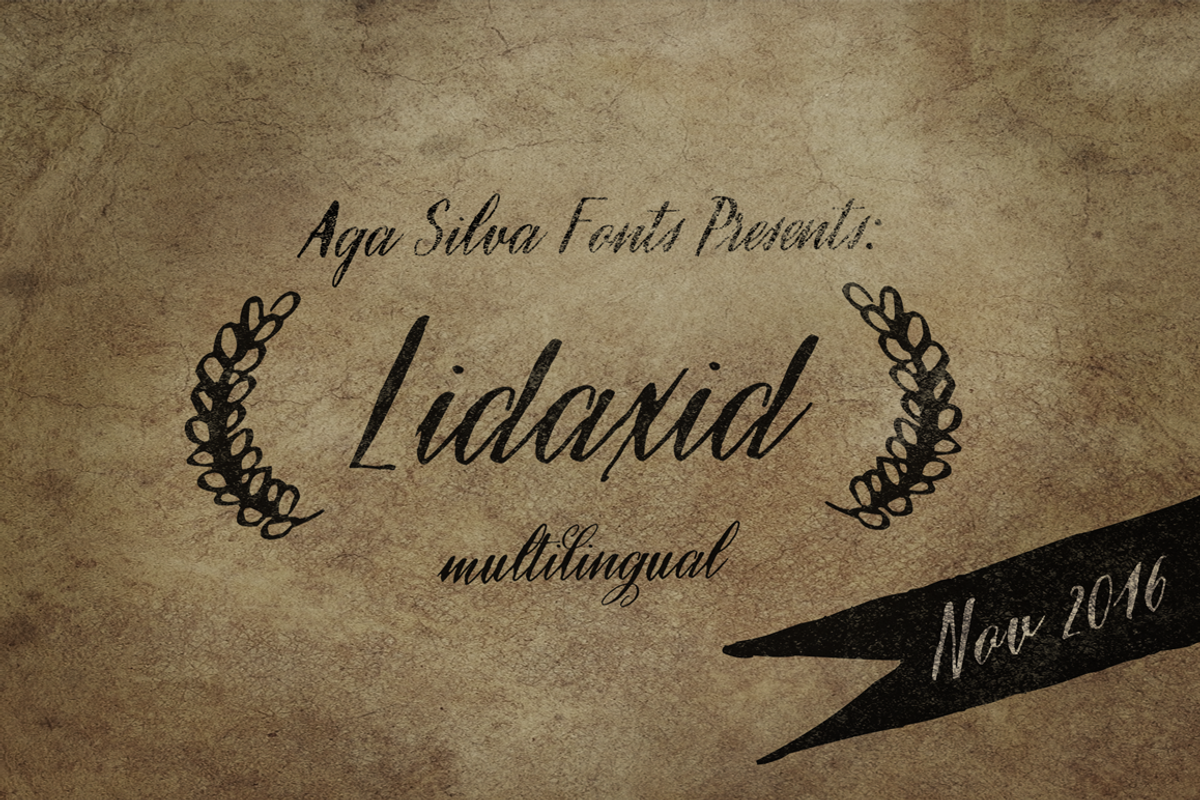 Lidaxid font, ttf package, a Font by Aga Silva