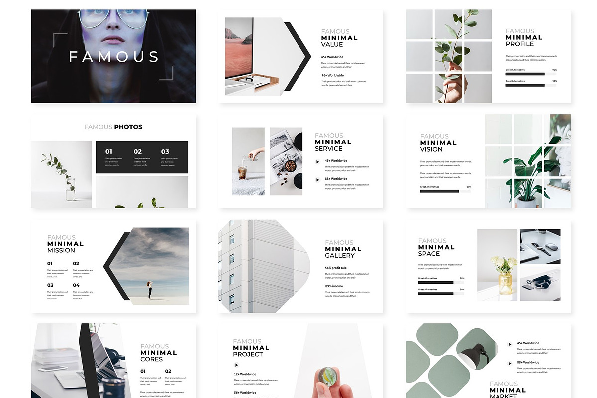 Famous - Powerpoint Template, a Presentation Template by AQR Studio