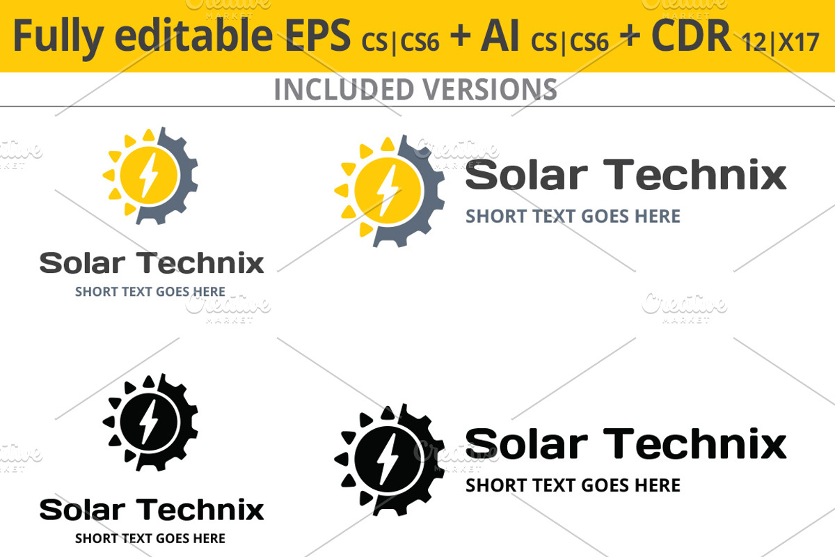Solar Technology Logo, a Branding & Logo Template by Designoo