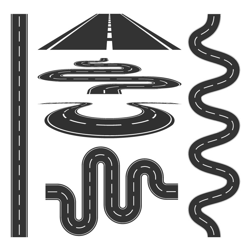 Roads and highways, an Outline Icon by Meiluns shop
