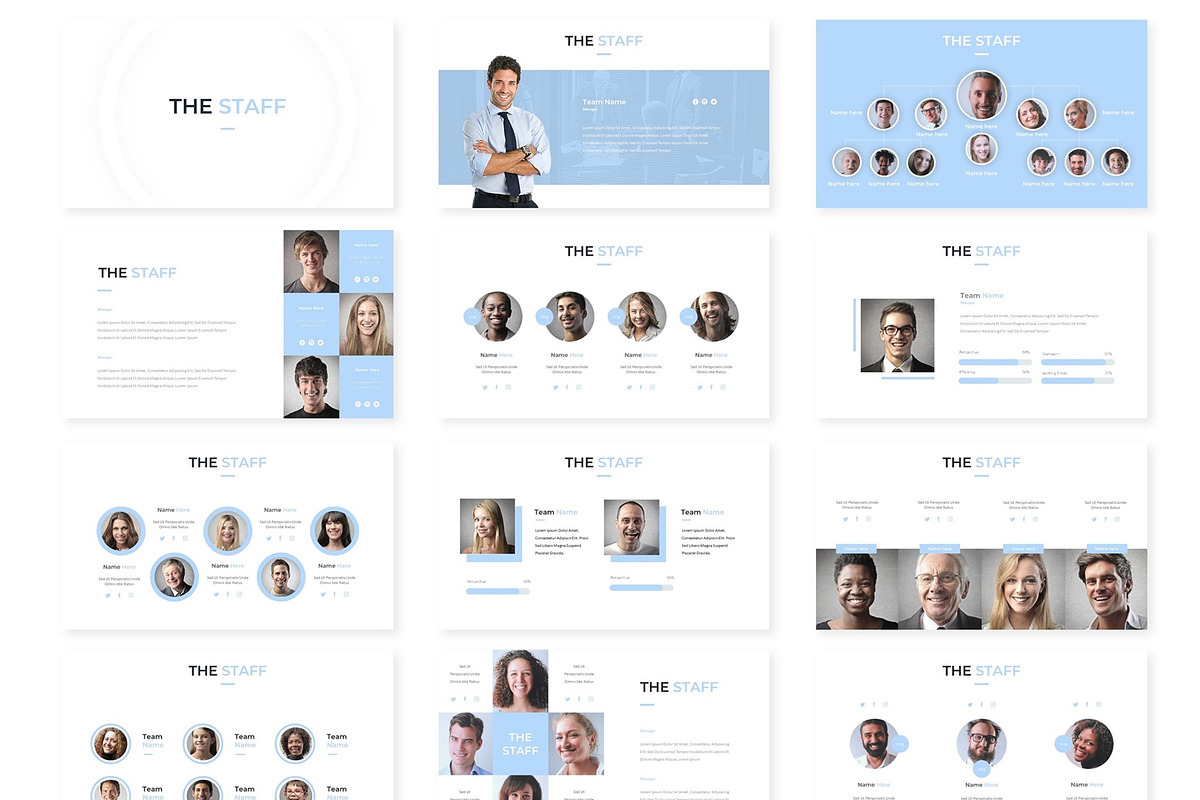 The Staff - Powerpoint Template, a Presentation Template by AQR Studio