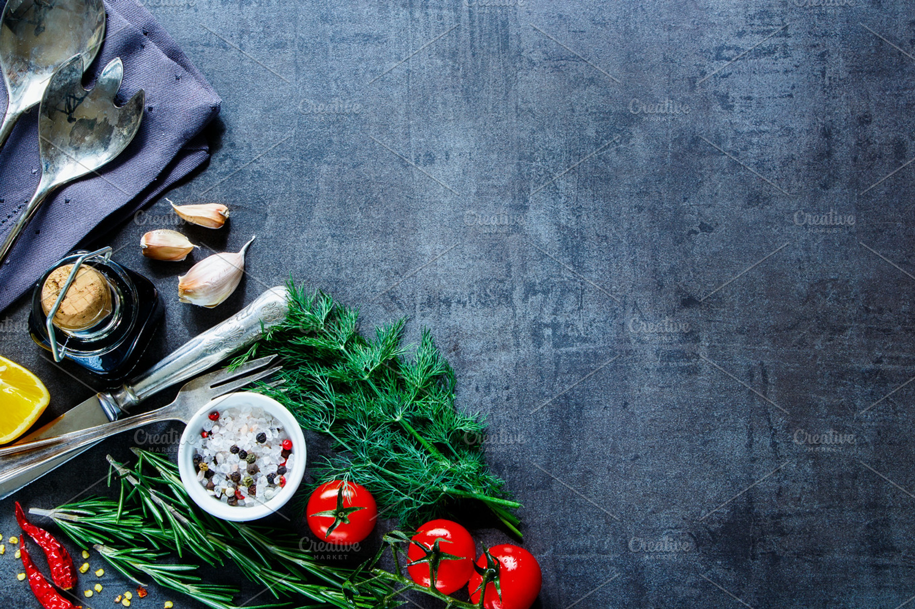 Vintage food background, a Food & Drink Photo by Yuliya Gontar