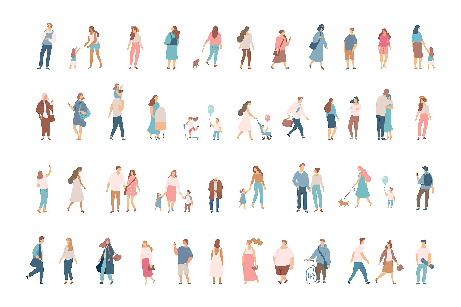 Male and female vector characters, a Person Illustration by Vector_Art ...