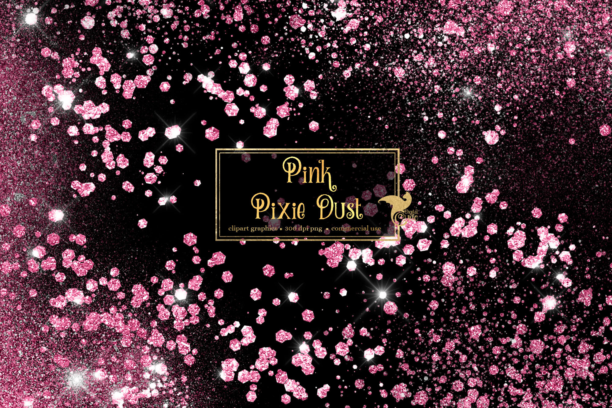 Pink Pixie Dust Overlays, an Illustration by Digital Curio | Creative ...