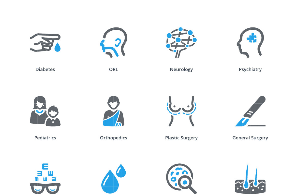Medical Specialties Icons - Set 2, an Icon by introwiz1