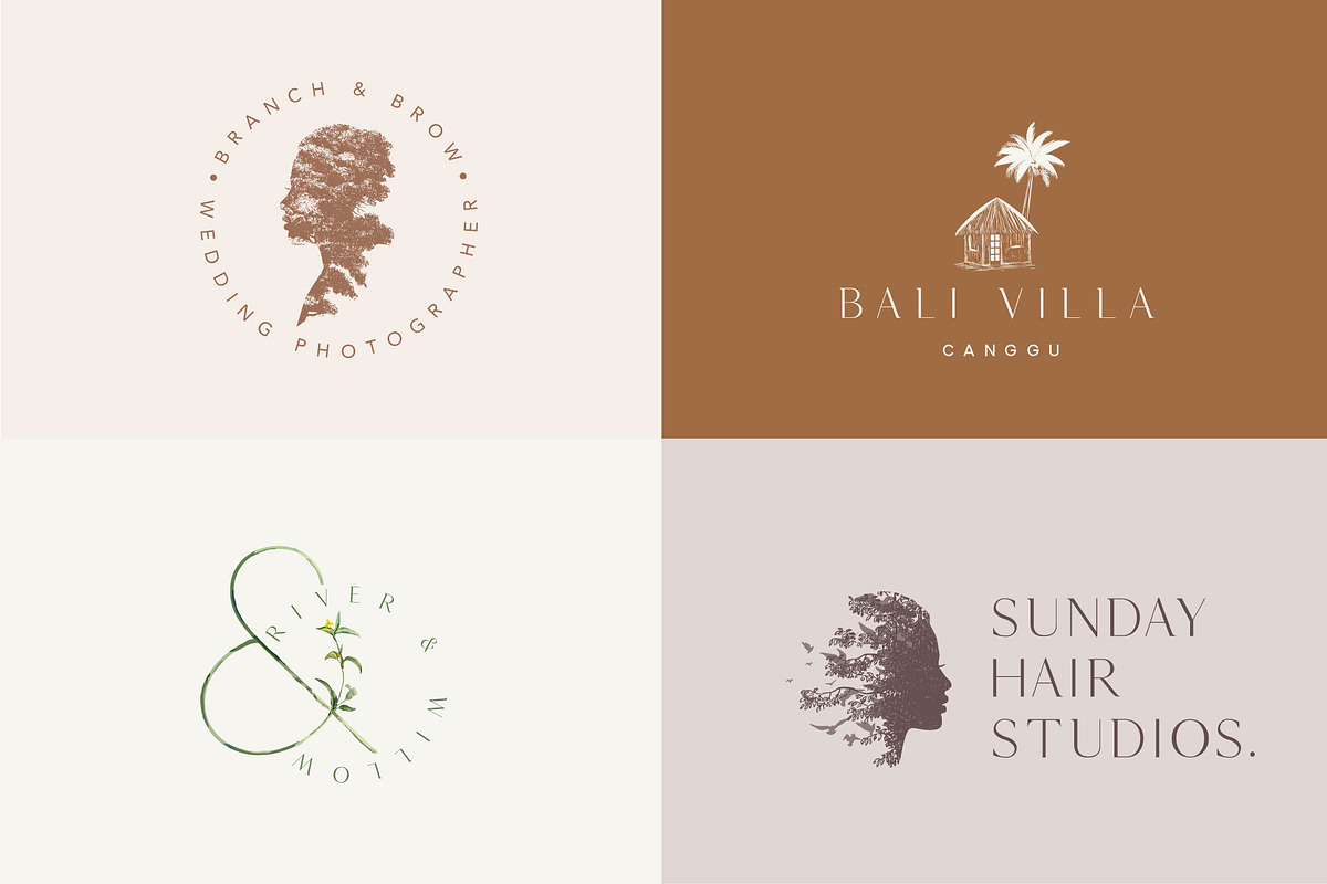 Feminine Logo Bundle, a Branding & Logo Template by Tropical Type