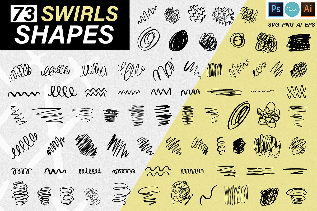 250 Scribble Doodle Shapes Atelier, an Object Illustration by ...