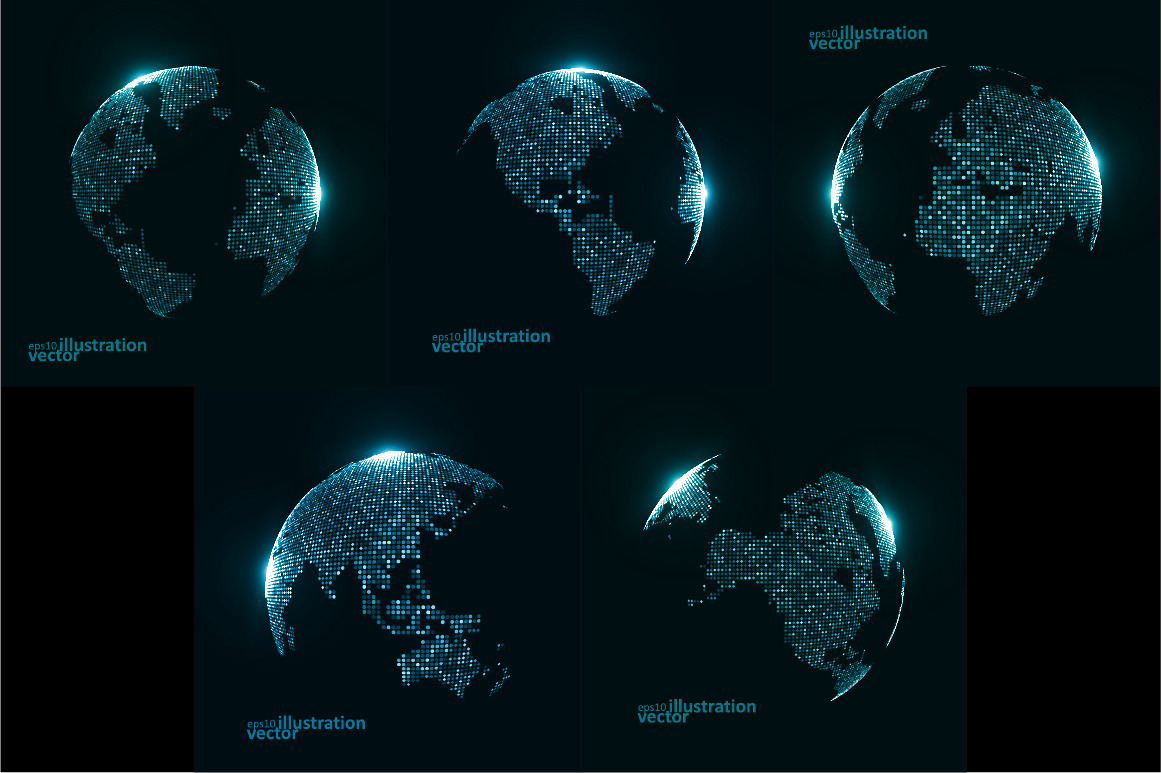 Technology image of globe, a Pattern Graphic by majcot | Creative Market