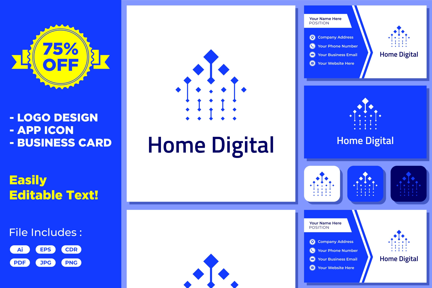Home Digital House Technology Logo, a Branding & Logo Template by sore ...