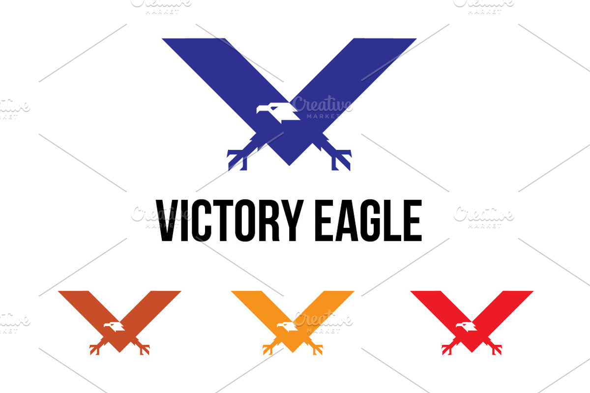 V - Eagle Hawk Bird Logo, a Branding & Logo Template by jongcreative