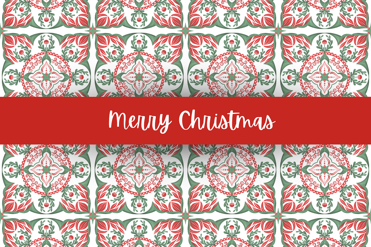 Christmas Tiles seamless patterns, a Pattern Graphic by AkiraVilla