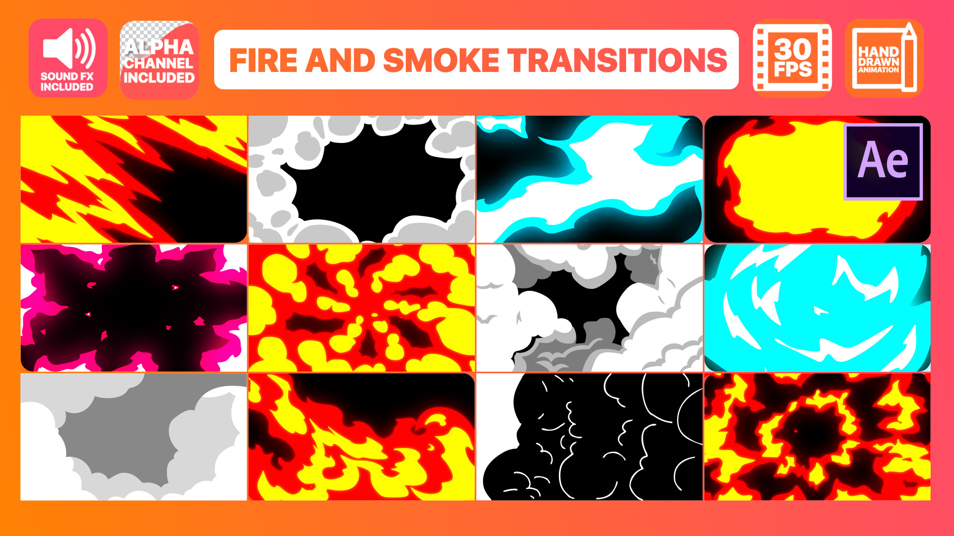 Fire And Smoke Transitions, a Templates & Theme by FlashFXbox