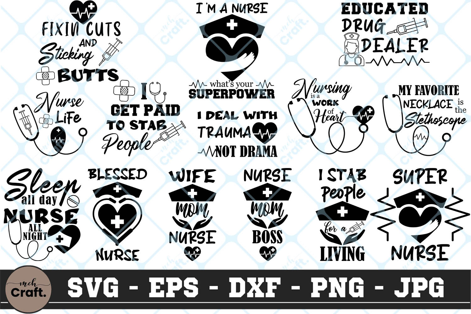 Nurse SVG Bundle Nursing SVG Bundle, an Illustration by MchCrafter