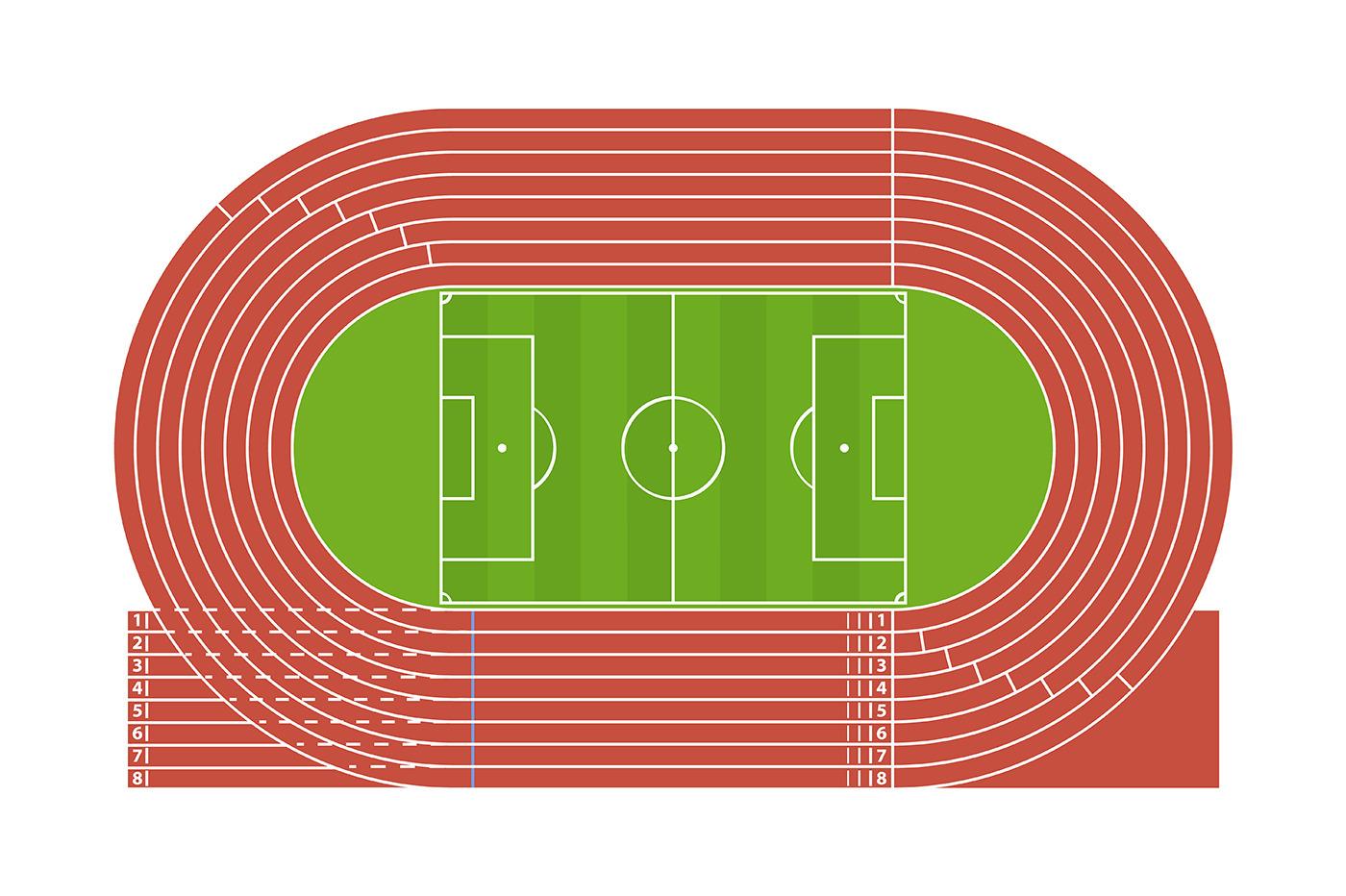 Running Track Stadium, an Object Graphic by Bigmouse_art | Creative Market