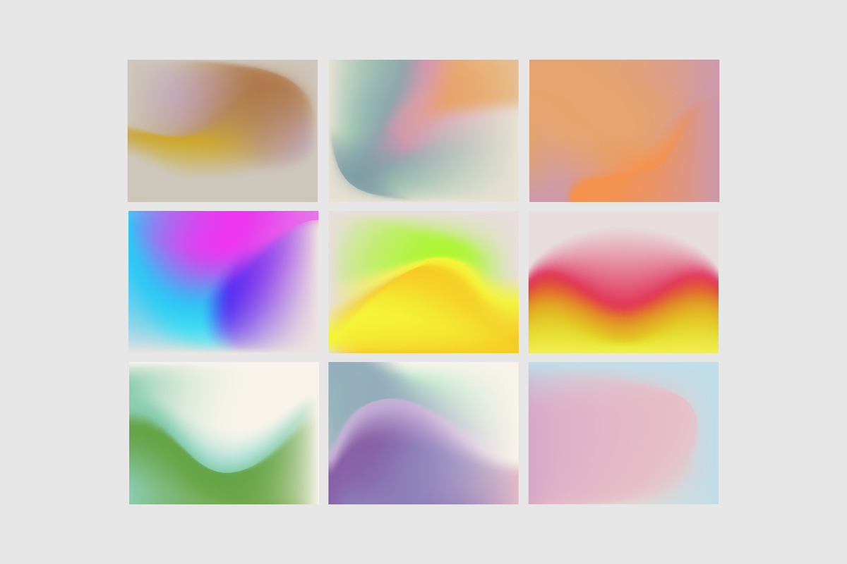 100 Aesthetic Gradient Backgrounds, a Background Graphic by ...