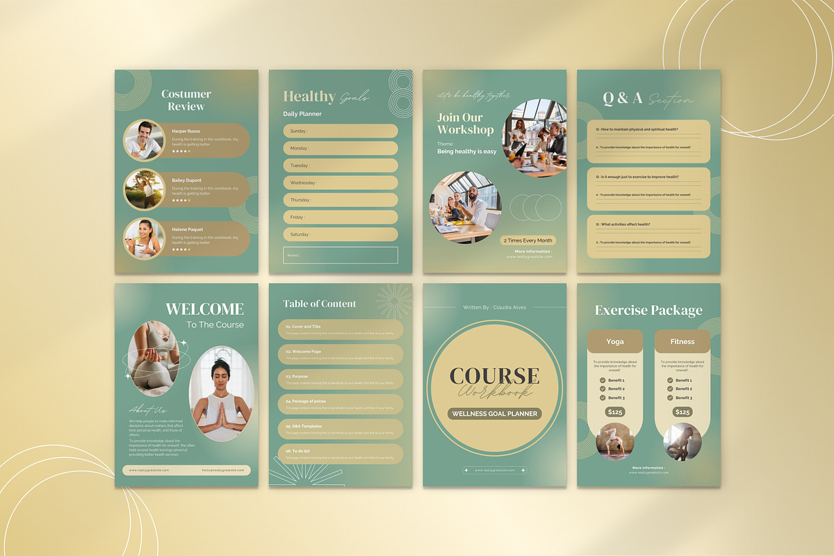 Gradient Goal Planner Canva Template