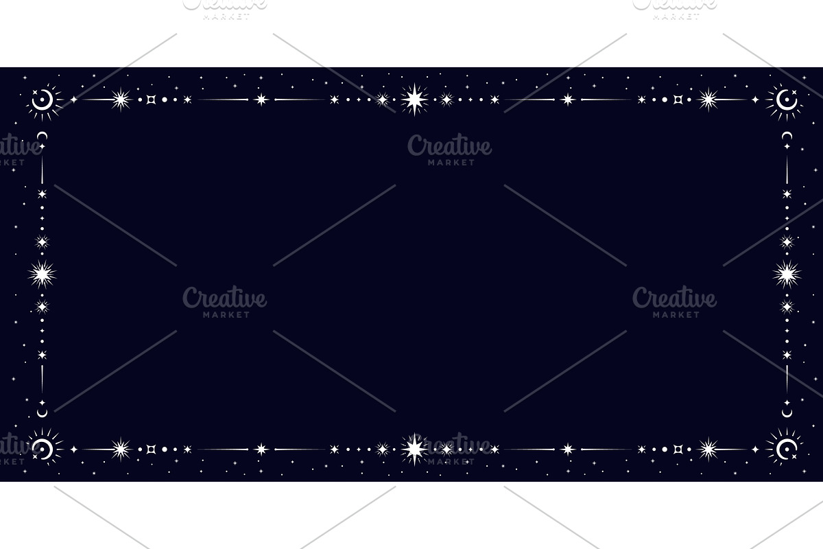 Esoteric mystic celestial frame, a Decorative Illustration by Vector ...