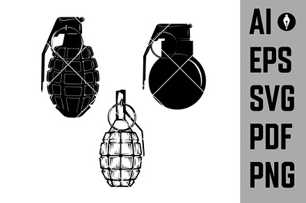 Grenade SVG | Outline Icons ~ Creative Market