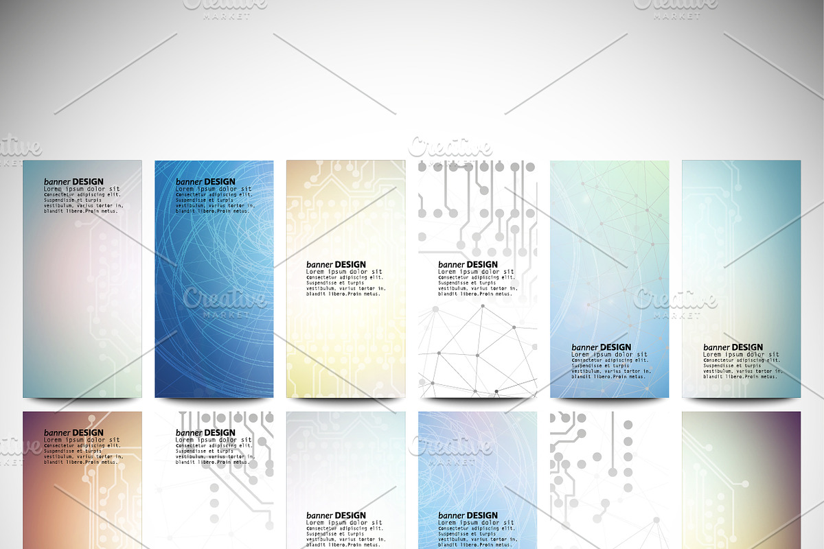 Flyers set, science backgrounds, a Flyer Template by VectorShop ...