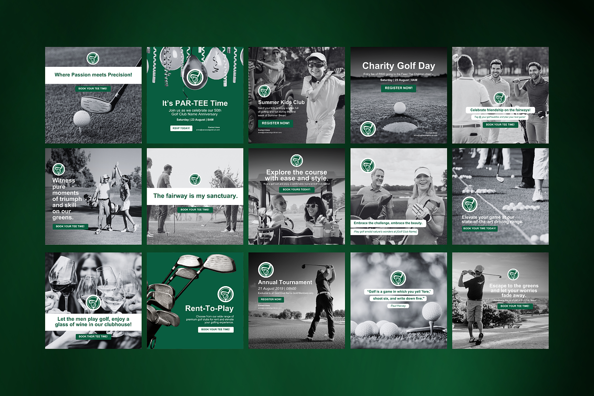 15 Golf Social Media, a Social Media Template by Sincerely Media