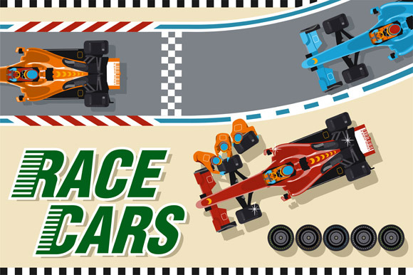 Race cars, an Object Graphic by Rosa Puchalt
