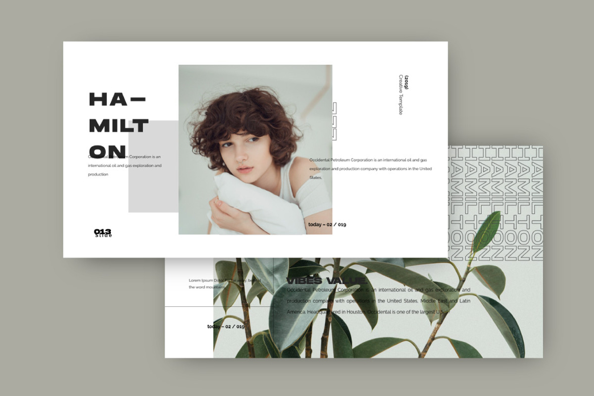 HAMILTON - Powerpoint Template, a Presentation Template by Dirtytemp Studio