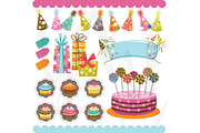 Birthday Party Clip Art, an Illustration by YenzArtHaut