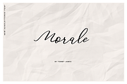 Morale - Hand lettered font, a Script Font by Quothron
