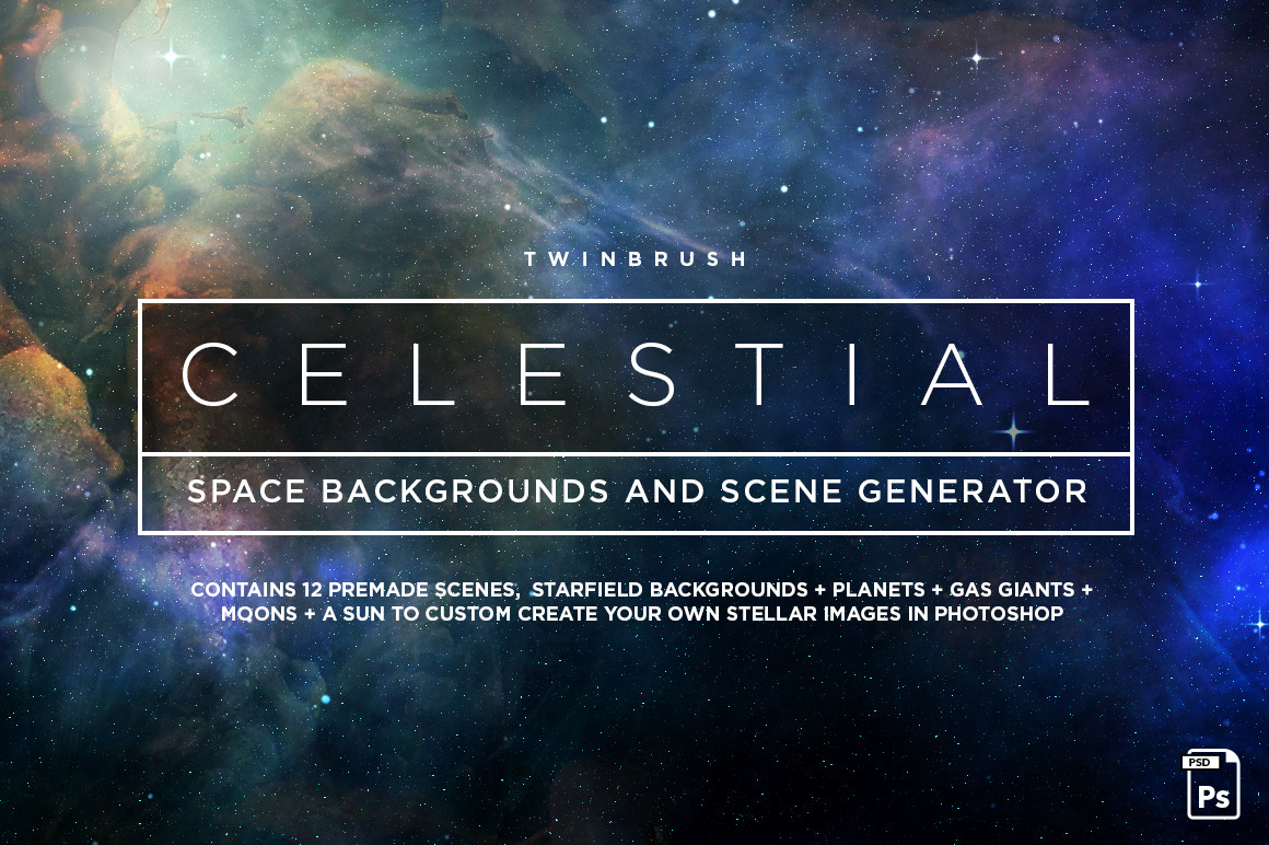 Celestial - Space Backgrounds Pack, a Background Graphic by Twinbrush