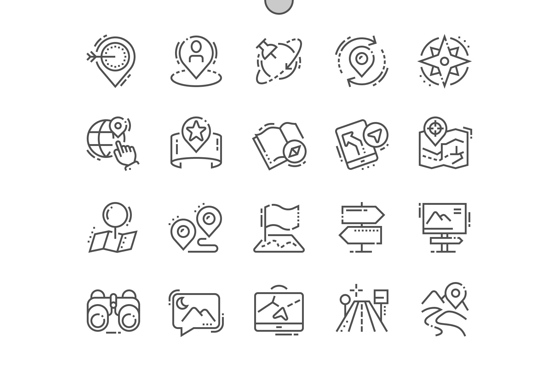 Navigation Line Icons, an Outline Icon by Palau | Creative Market