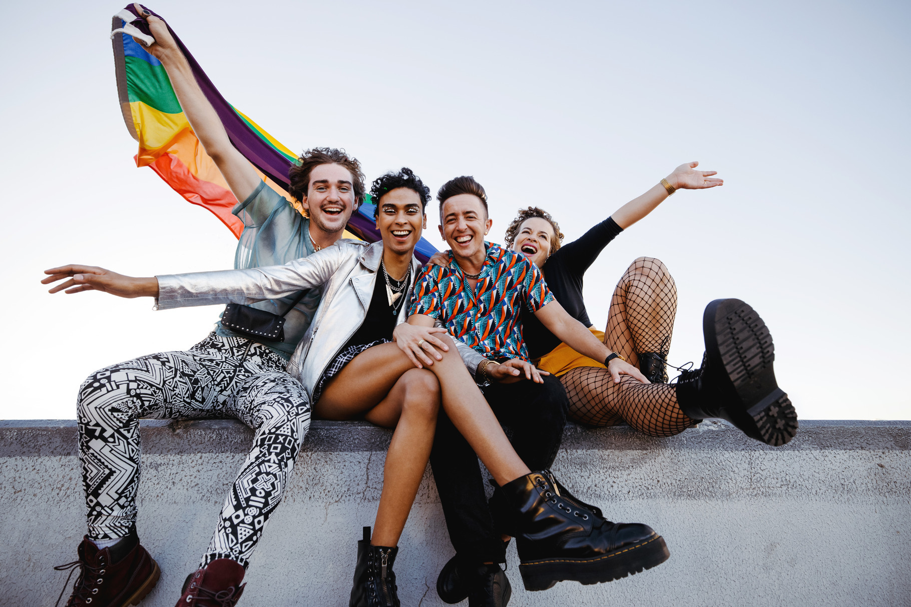 Cheerful pride celebration | People Images ~ Creative Market