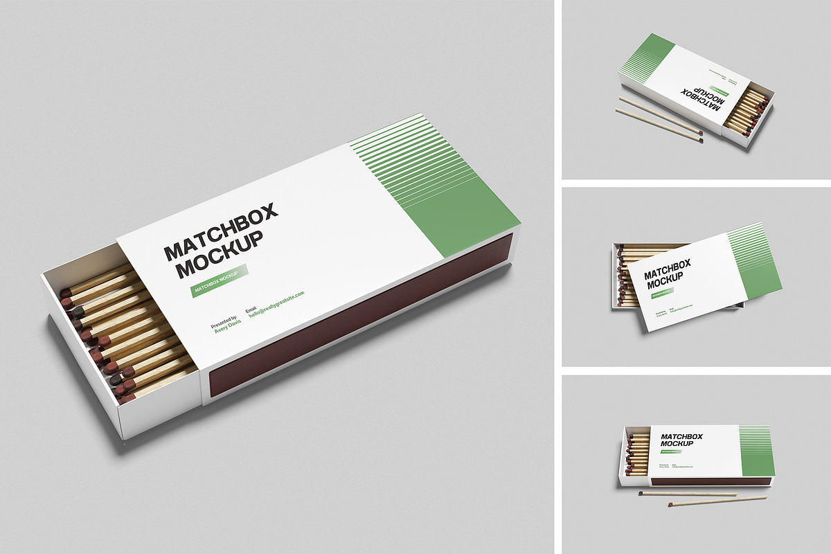 High Quality Matchbox Mockup, an Advertising Mockup by swsi-studio