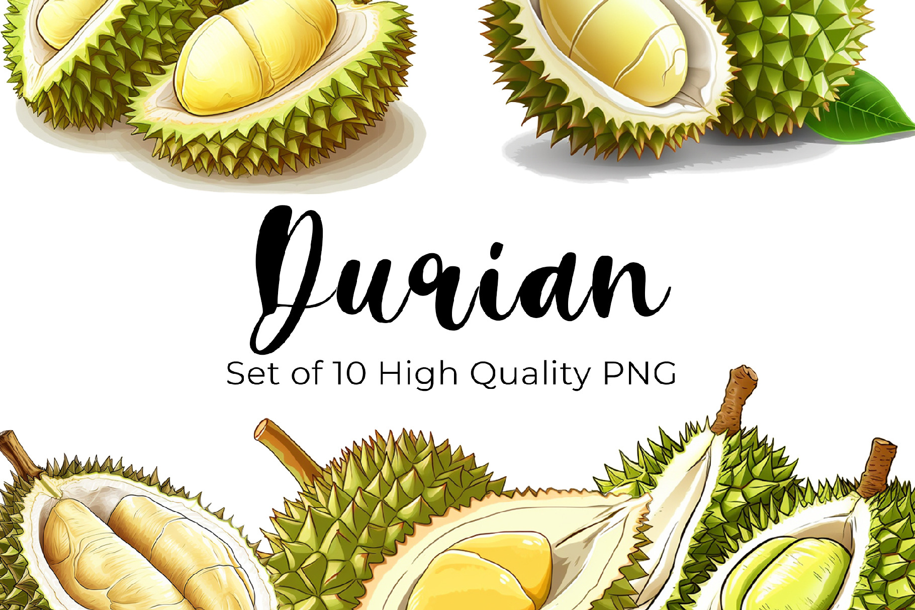 Durian Clipart, an Illustration by Creative Store | Creative Market