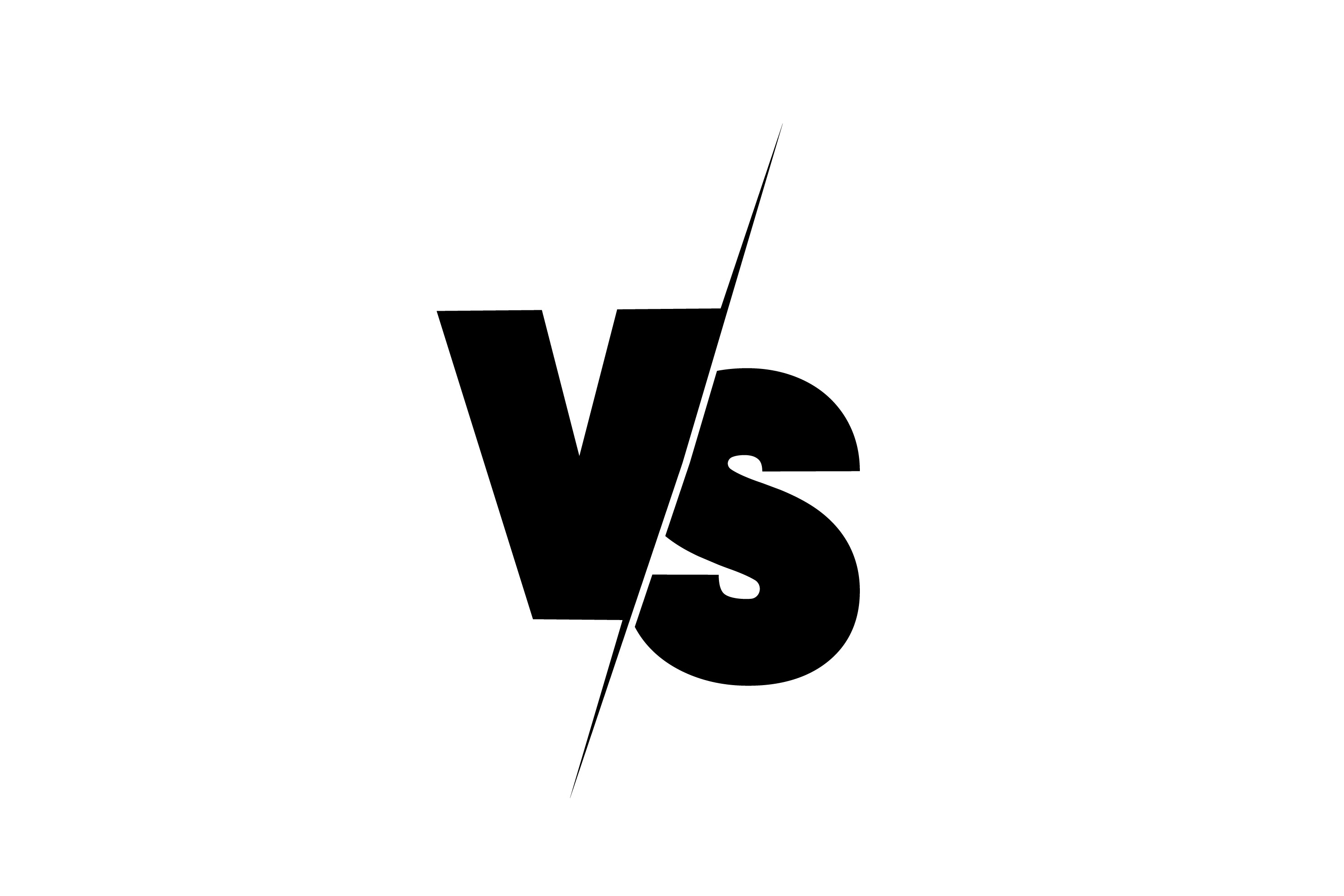 Versus sign. Black and white symbol. | Outline Icons ~ Creative Market