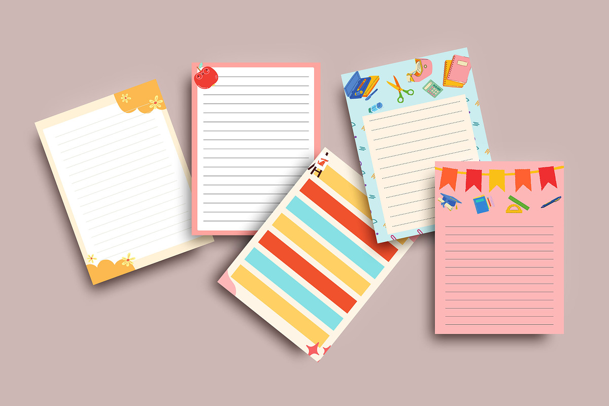 Kids notebook page template, a Stationery Template by Ultimate Template ...