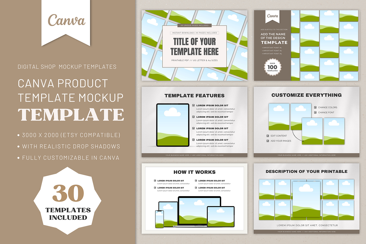 Canva Seller Mockup Listing Template, a Product Mockup by Designs by ...